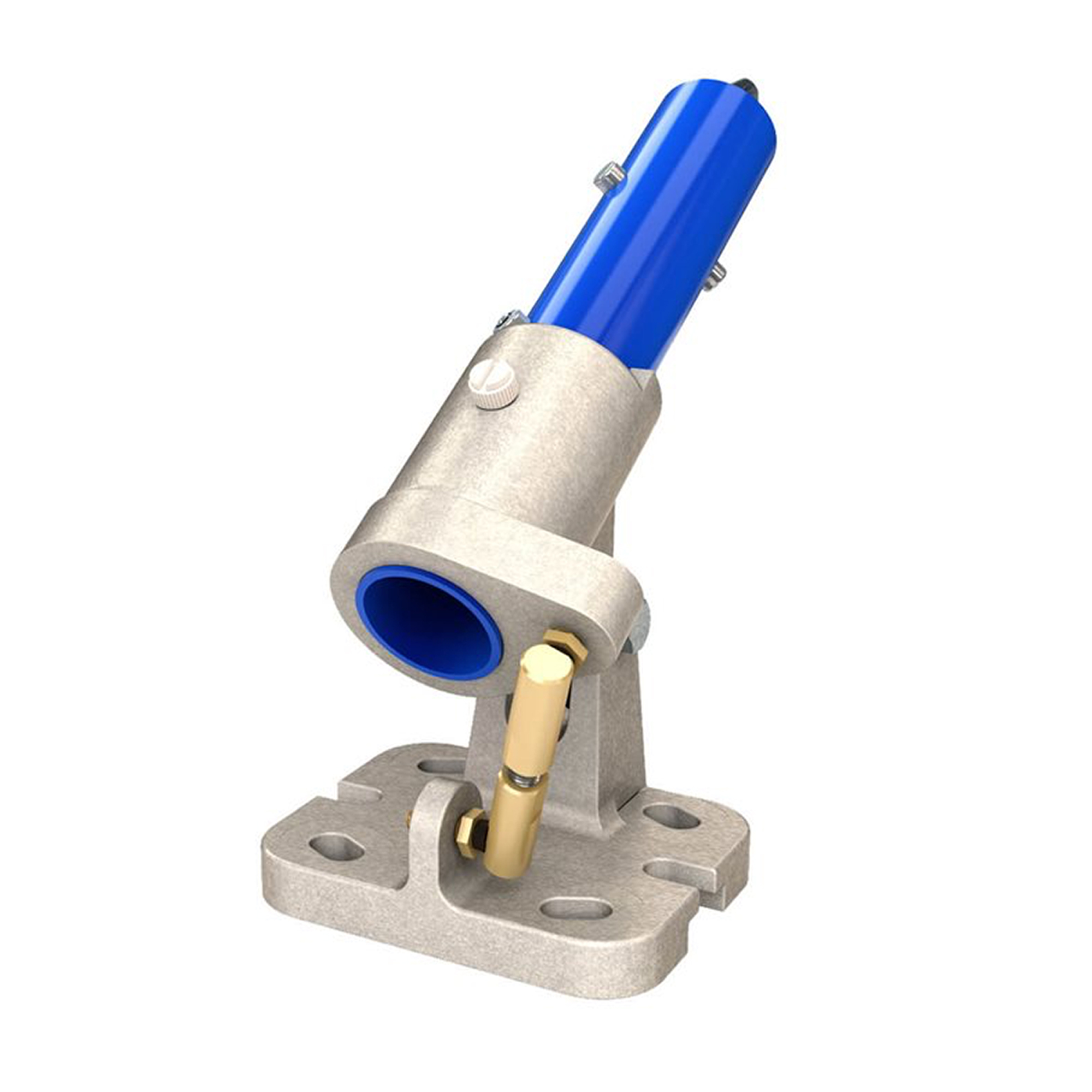 Snodo per tavole in magnesio e acciaio con guida a pistoncino