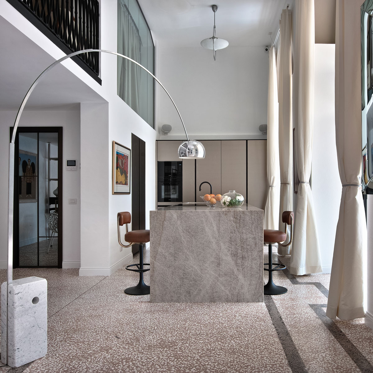 pardoseală interioară micro terrazzo venețiană șlefuită